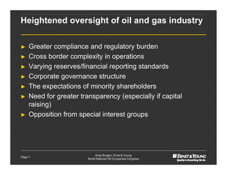 Andy brogan's presentation slides from the 2010 World National Oil ...