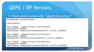 Exadata Patching Demystified | PPT
