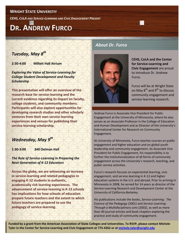 Andy Furco lecture at Wright State | PDF