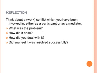 Andy Hockley Managing conflict | PPTX