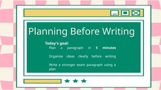 Effective Paragraph Planning and Writing for Exam Success | PPTX