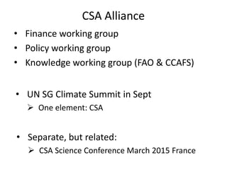 Establishing Climate Smart Agriculture in the World | PPT