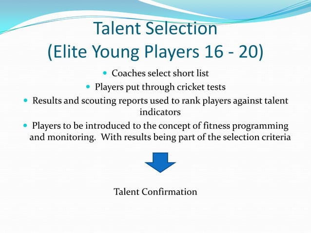 Andy Pick: Pathway Planning | PPTX | Cricket | Sports