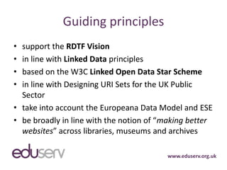 Linked Data as an enabling framework for resource discovery across ...
