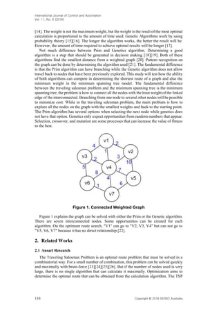 Prim and Genetic Algorithms Performance in Determining Optimum Route on Graph | PDF
