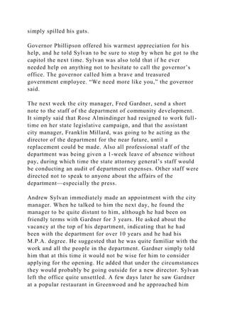 Andy Sylvan was the assistant director of the community developm.docx