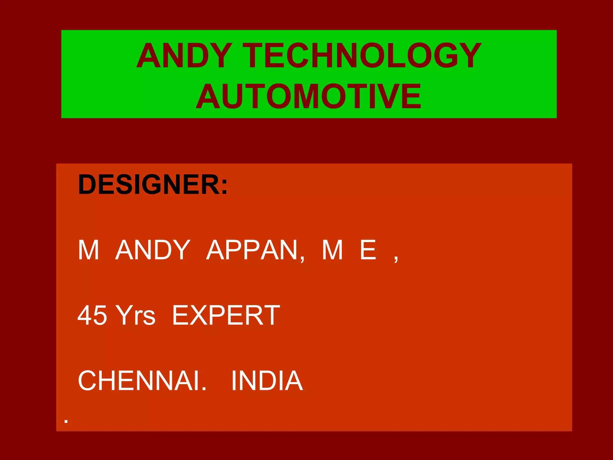 Andy technology automotive | PPT