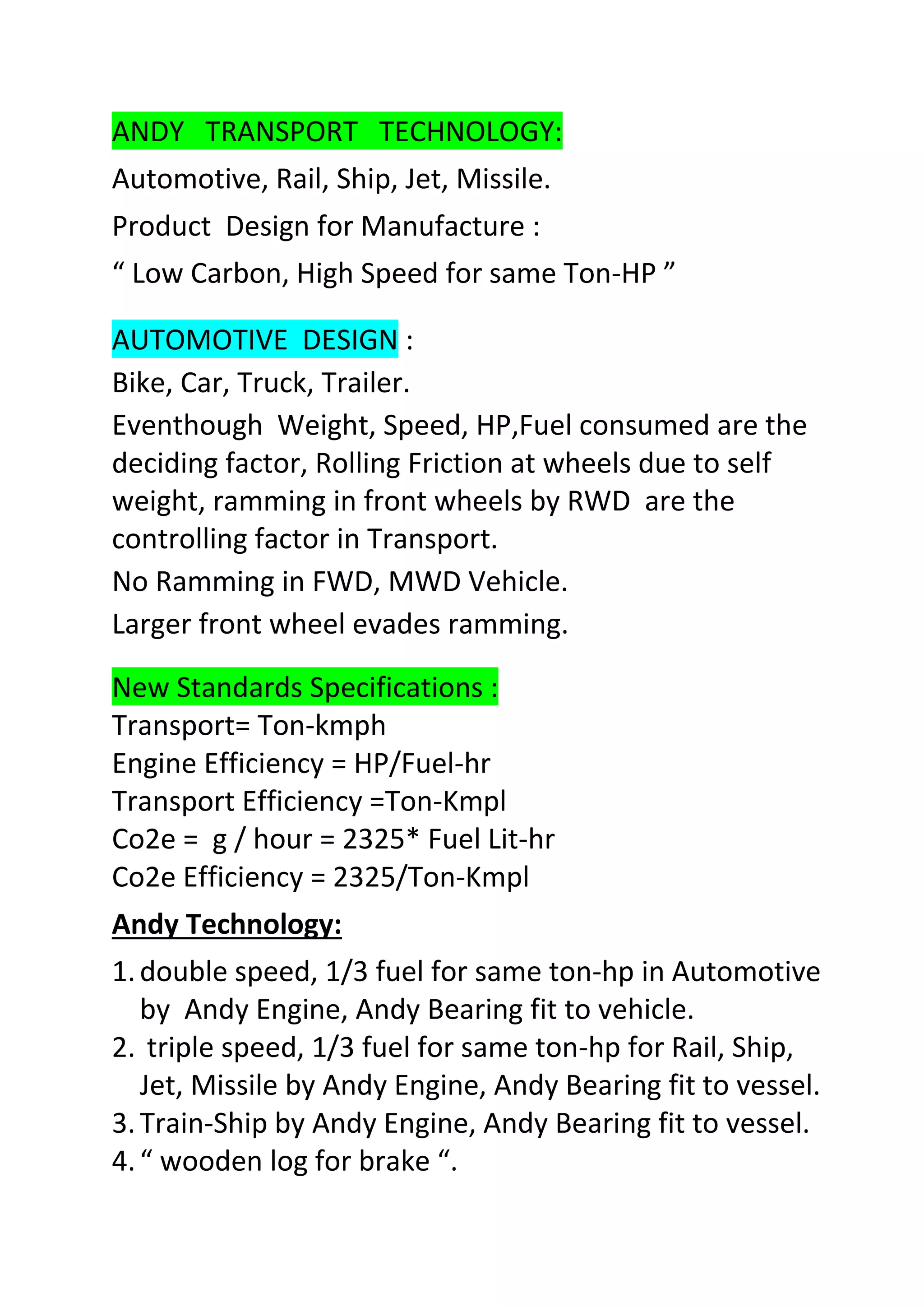 Andy technology automotive | PDF