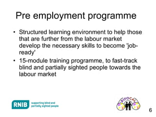 Pre-employment programme | PPT