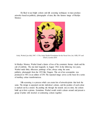 [Assignment/Research] Andy warhol | PDF