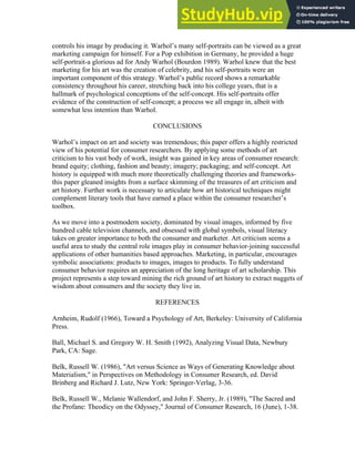 Andy Warhol Consumer Researcher | PDF