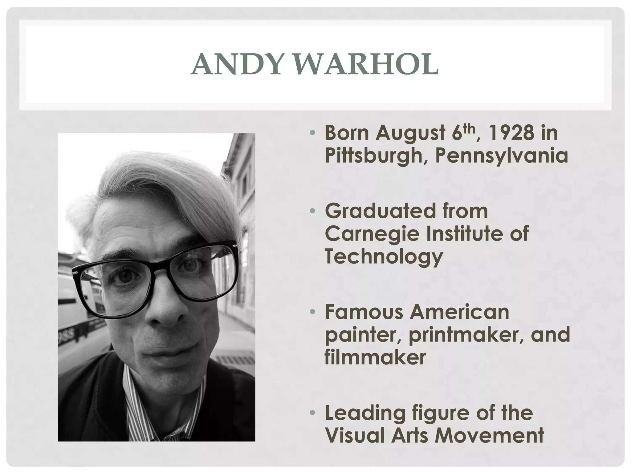 Andy Warhol PowerPoint | PPTX