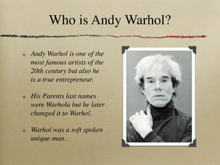 Andy Warhol Slideshow | KEY