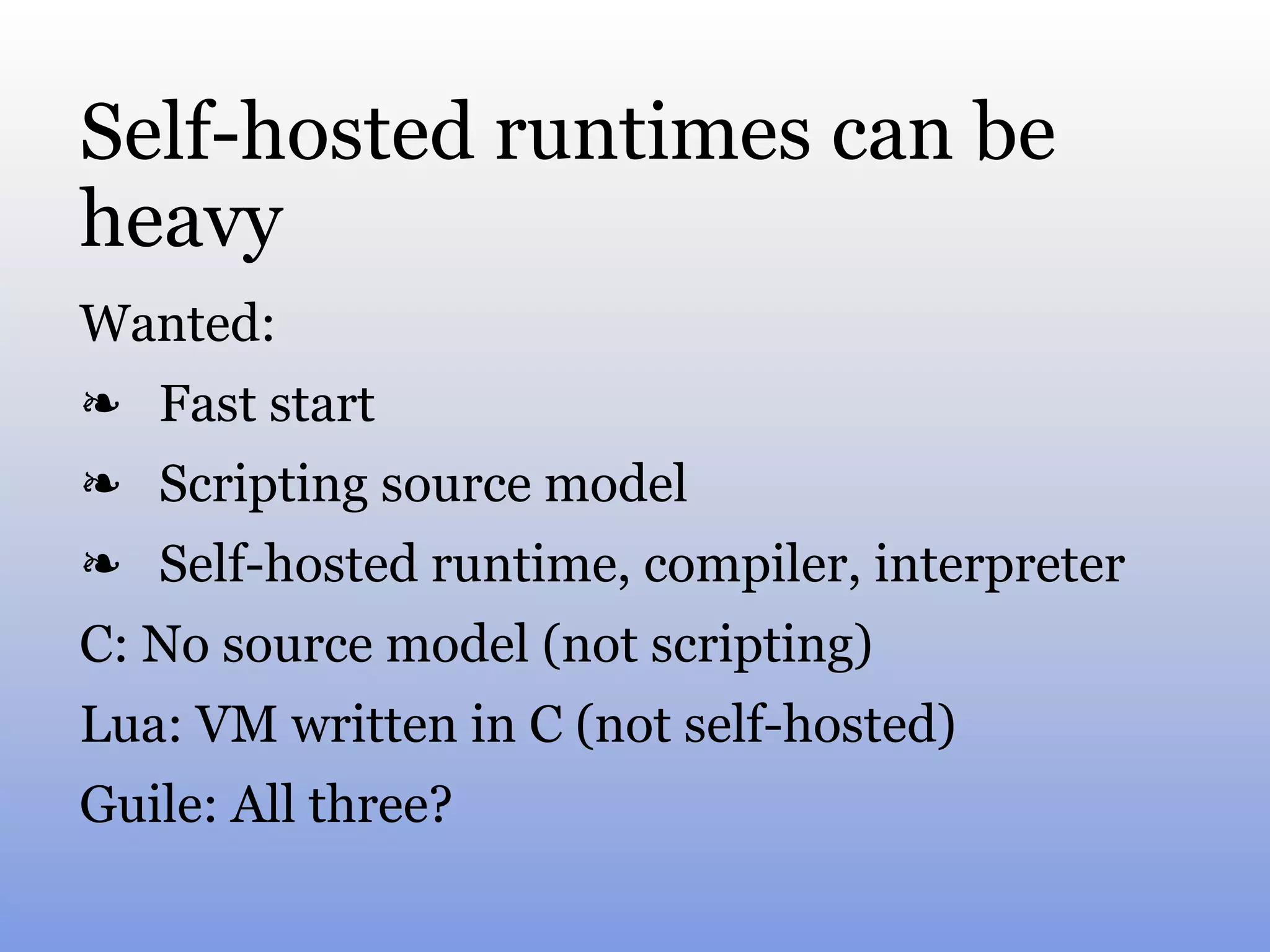 Self Hosted Scripting In Guile Ppt Free Download