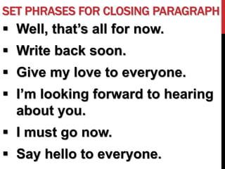 An email giving news and asking for information | PPT