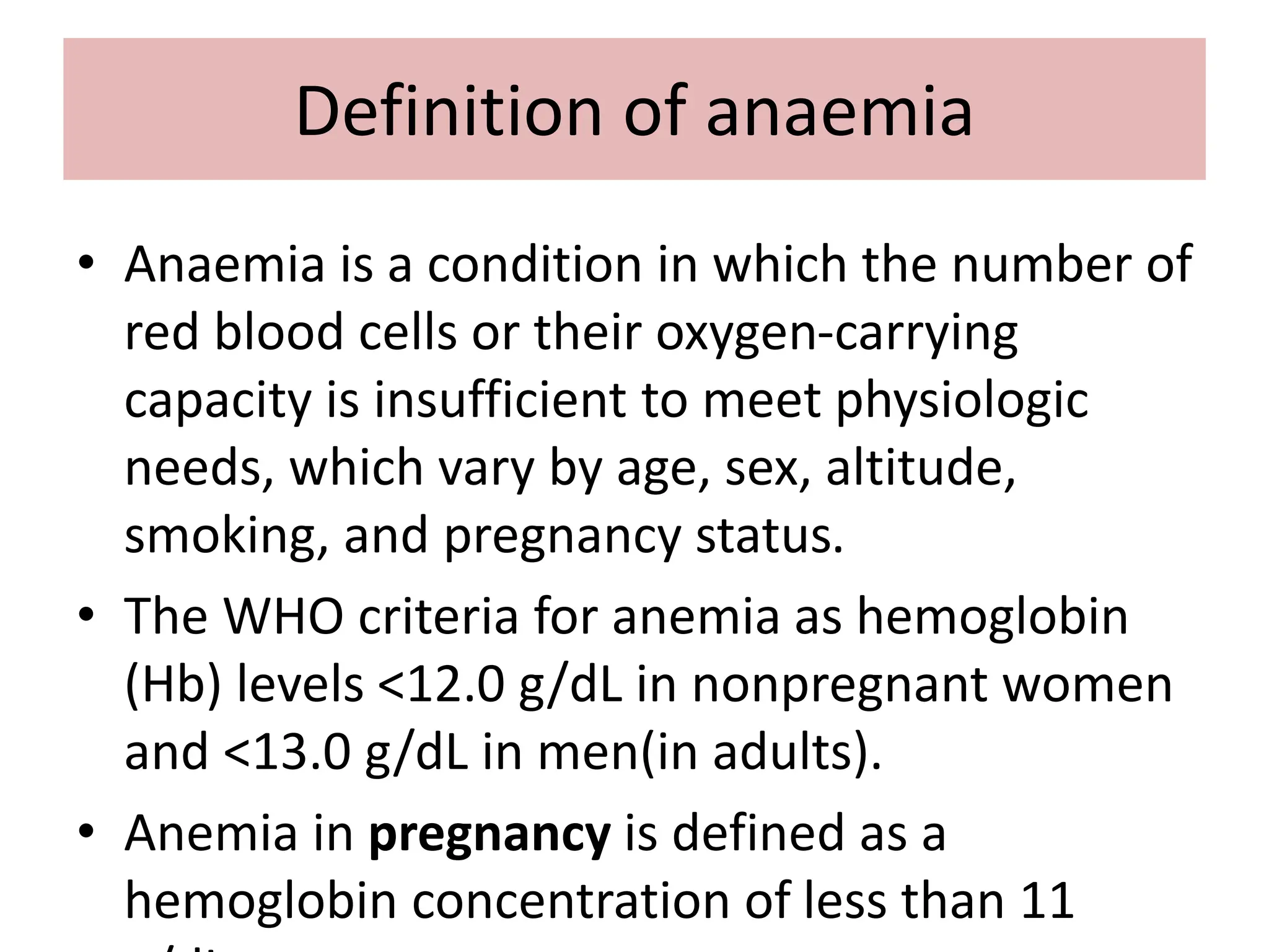 Aneamia diagnosis and classifications Bpharm.pptx