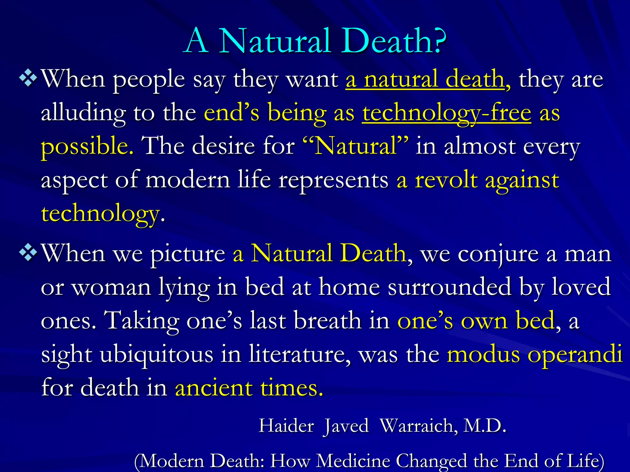An eastern perspective of death, dying and concept of self | PPTX