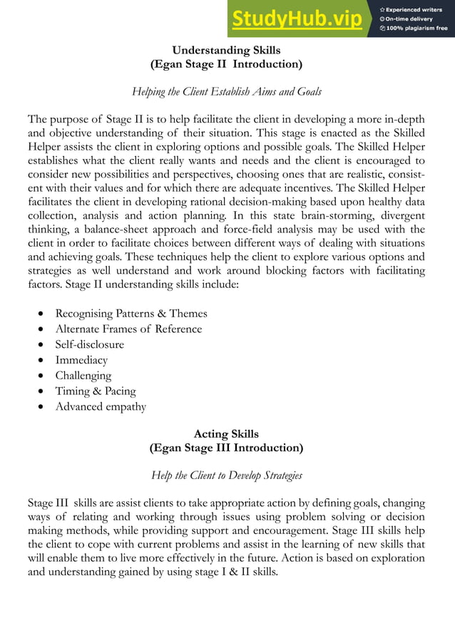 An Easy Introduction To Egan S Skilled Helper Solution Focused ...