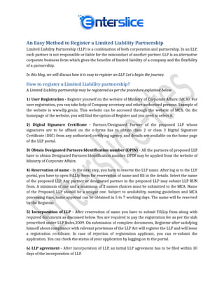 An easy method to register a limited liability partnership | PDF ...