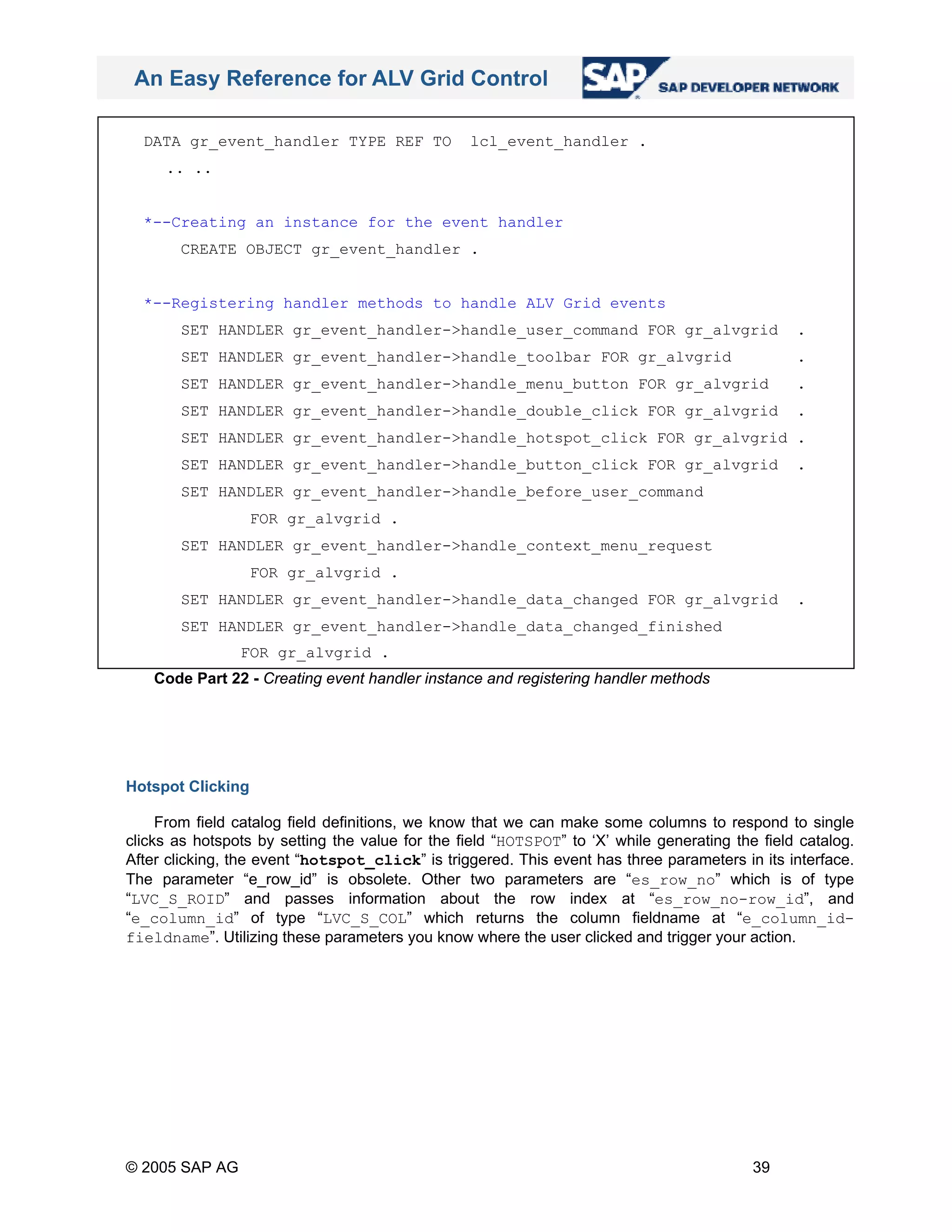 An easy reference for alv grid control (1) | PDF | Desktop Publishing | Computer Software and ...