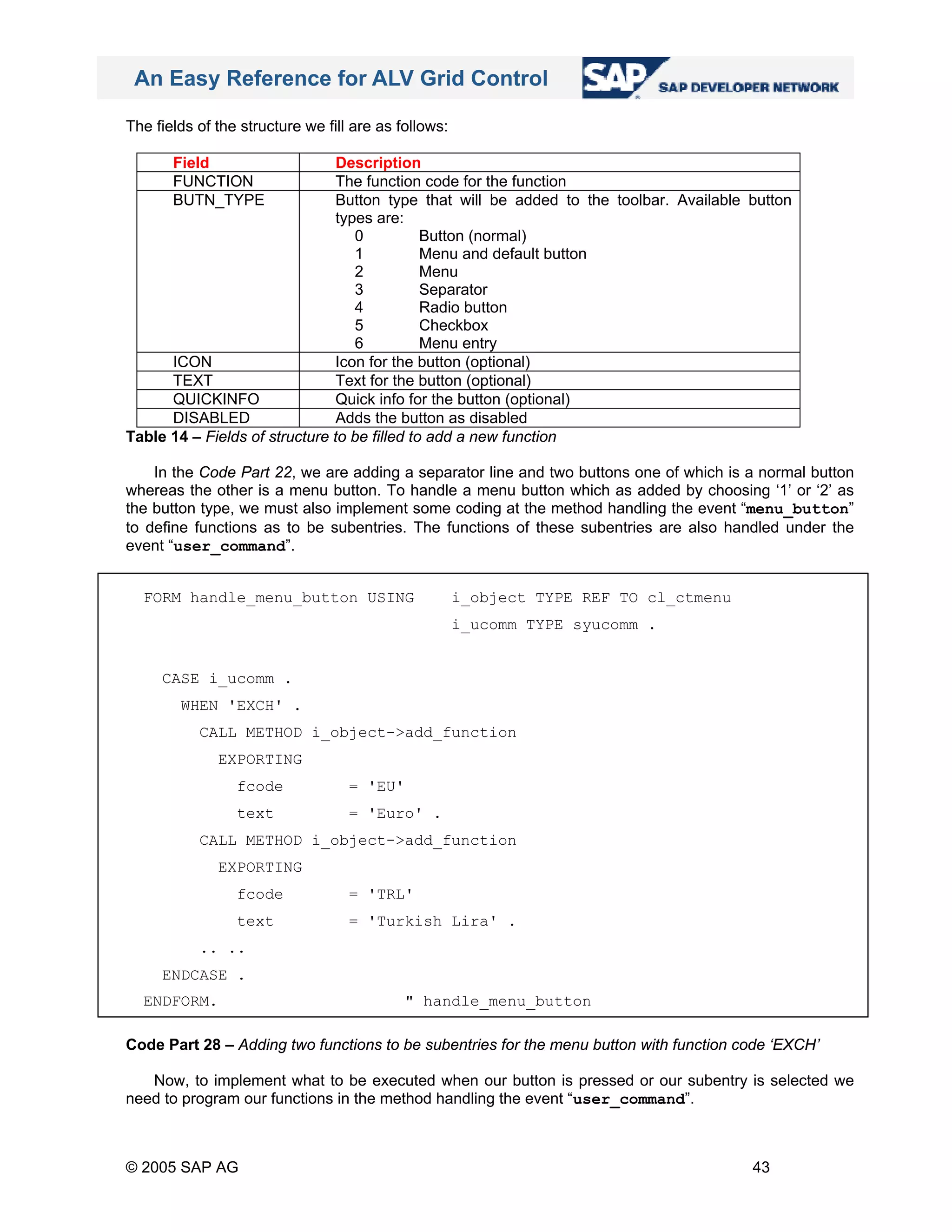 An easy reference for alv grid control (1) | PDF | Desktop Publishing | Computer Software and ...