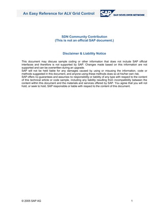 An easy reference for alv grid control (1) | PDF