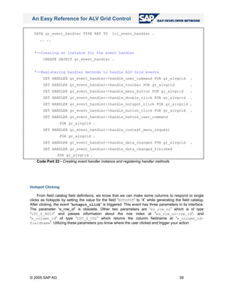 An easy reference for alv grid control (1) | PDF