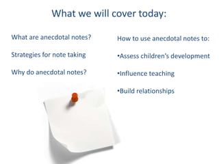 Anecdotal notes-presentation-1 | PPTX