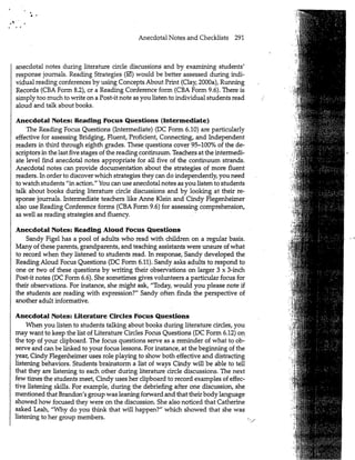 Anecdotal notes and_checklists | PDF