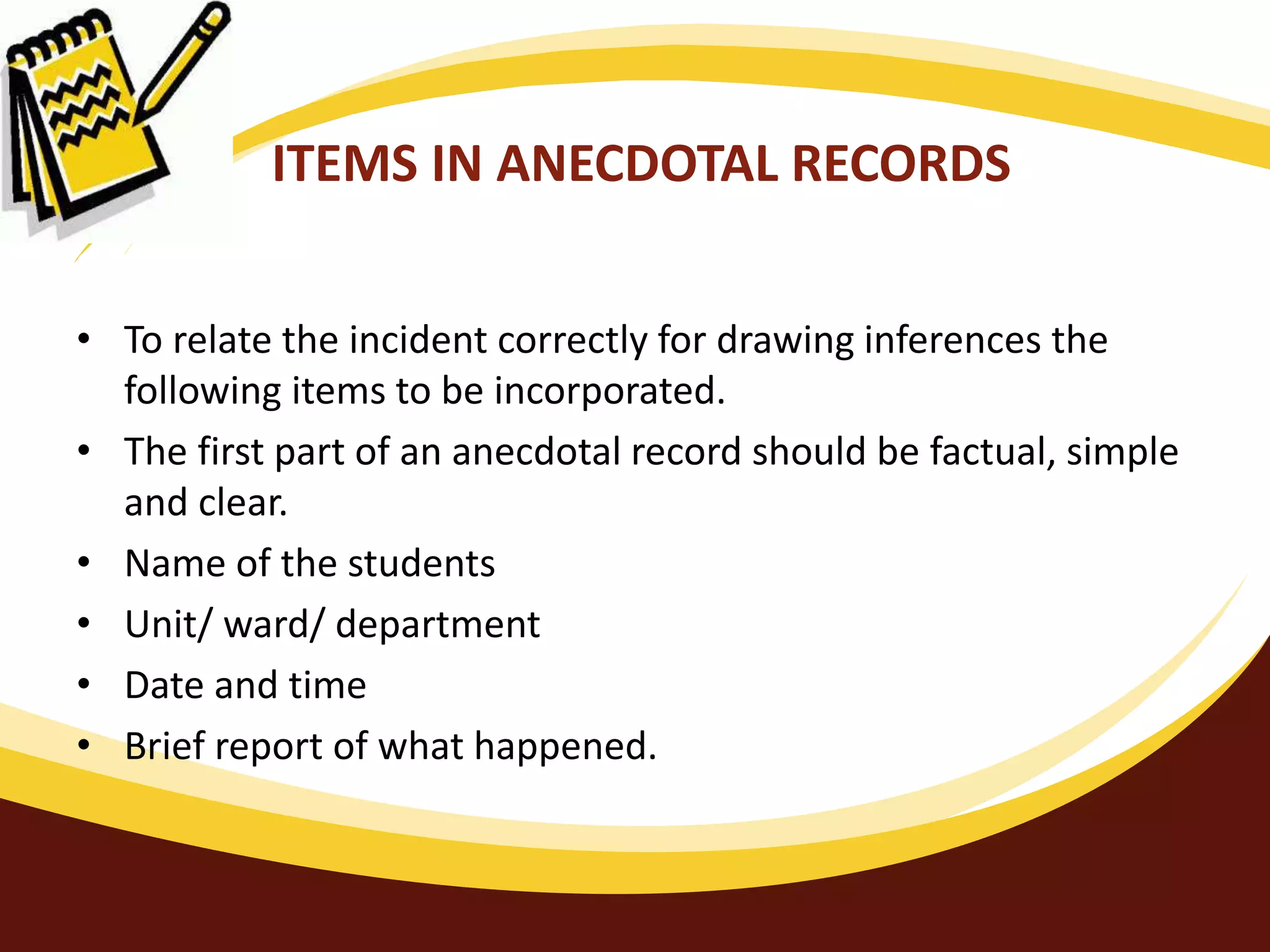 Anecdotal record | PPTX