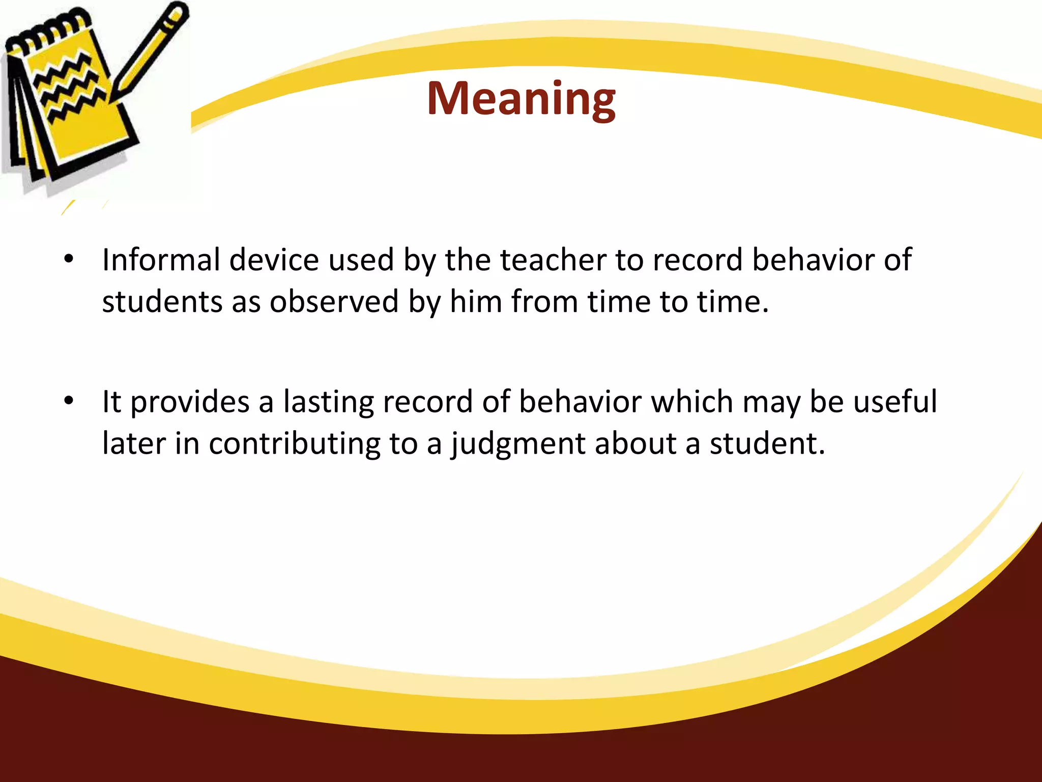Anecdotal record | PPTX