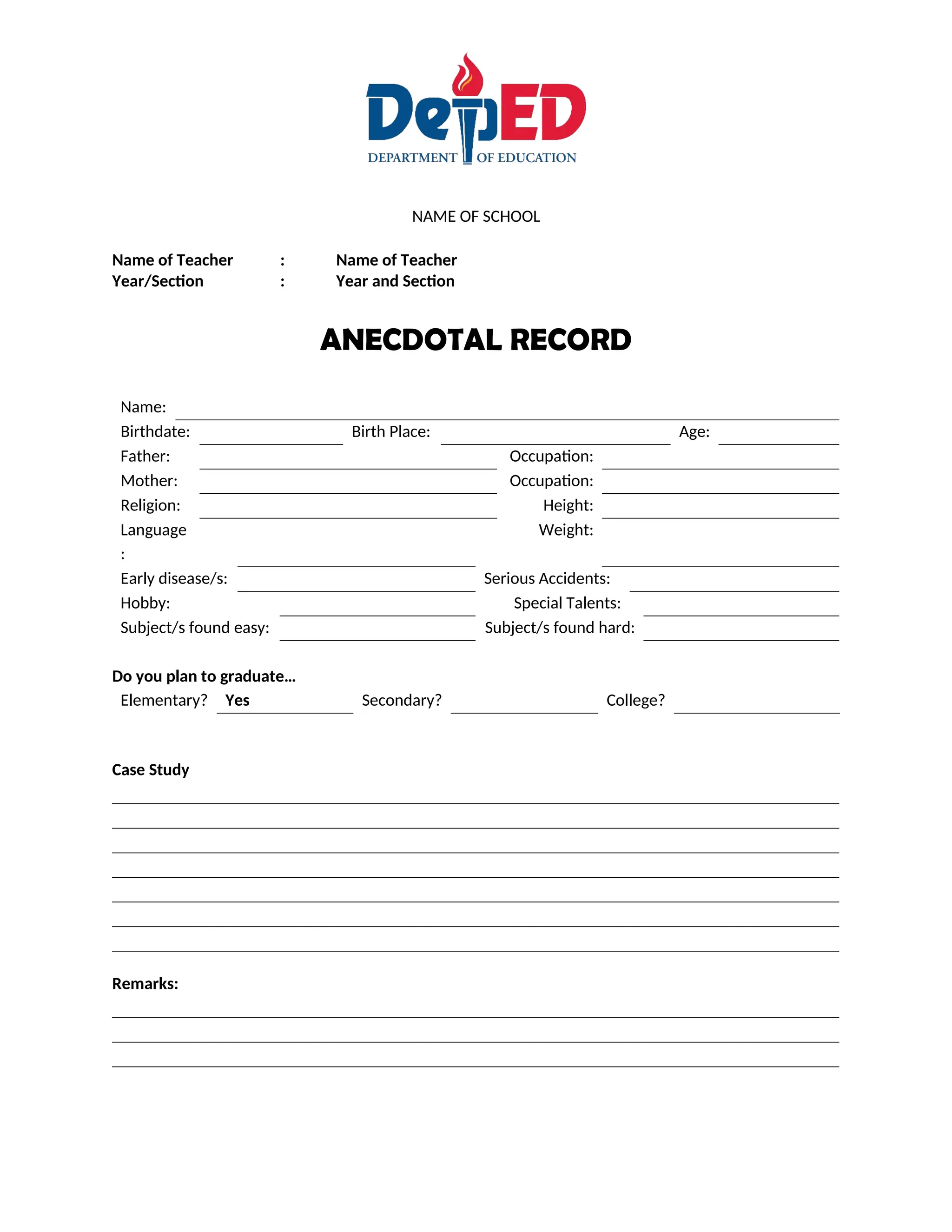 Anecdotal Record (FREE Template).....docx