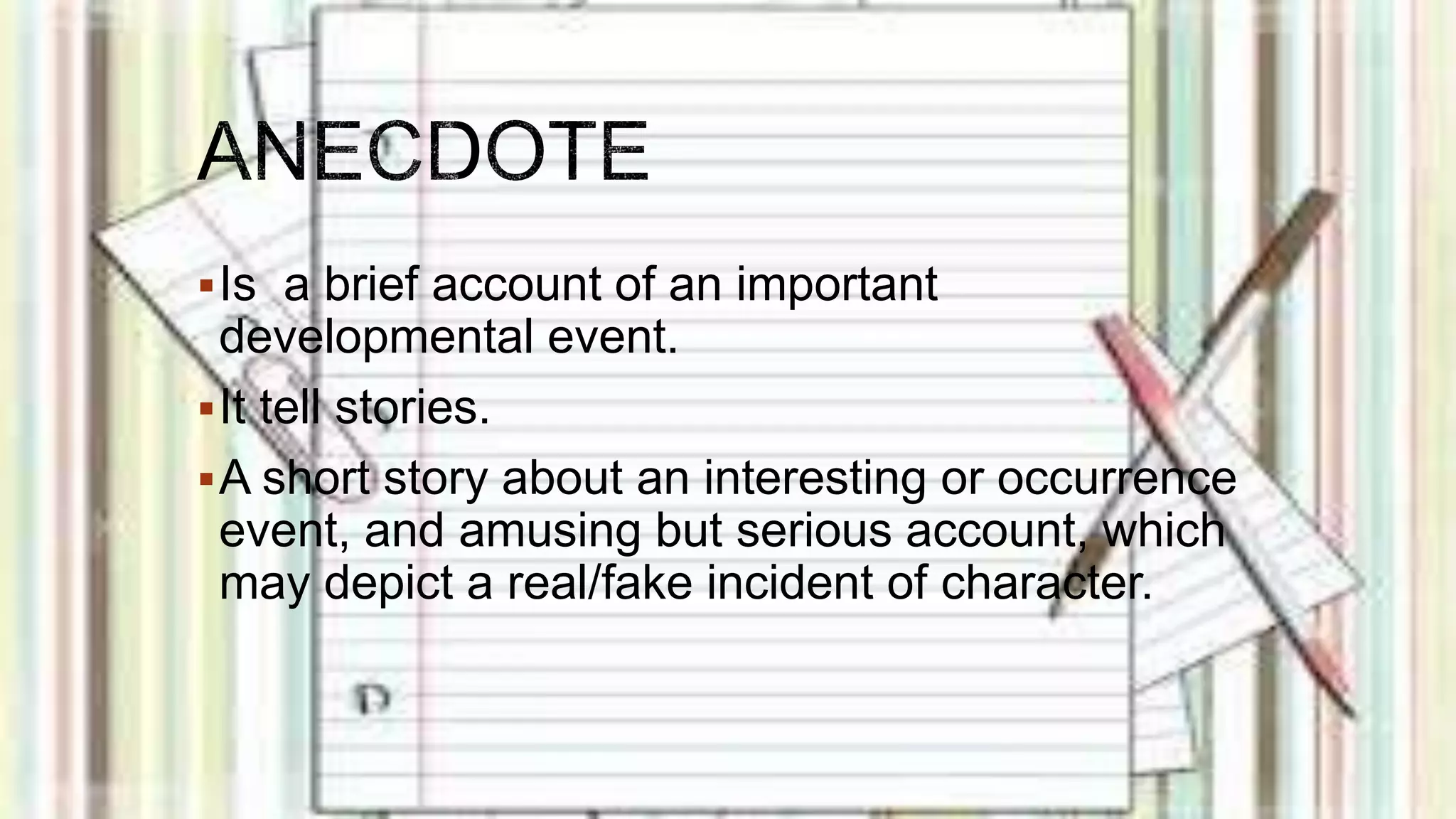 Anecdotal records | PPTX