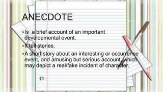 Anecdotal records | PPTX