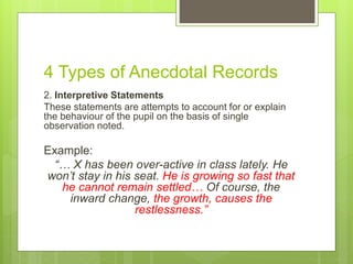 Anecdotal Recording | PPTX