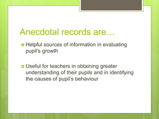 Anecdotal Recording | PPTX