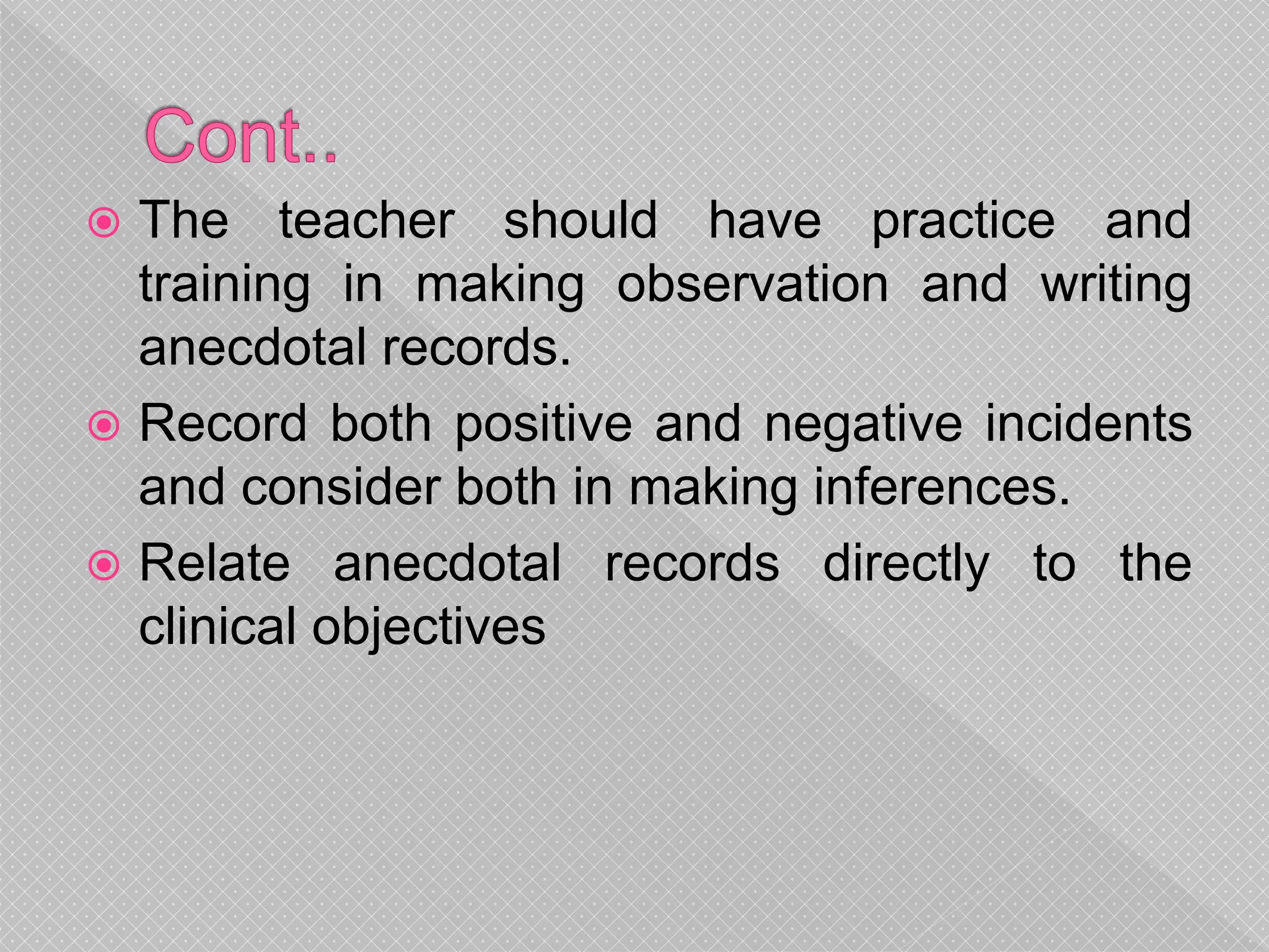 ANECDOTAL RECORDS for BSc Nursing students | PPTX