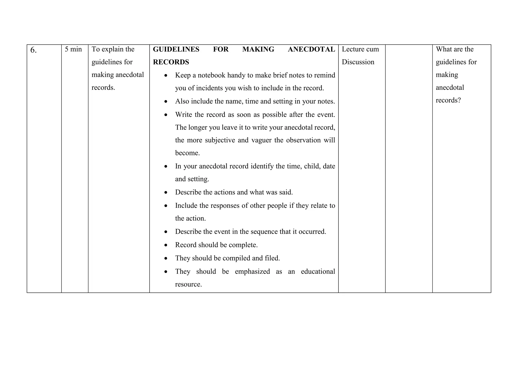 Anecdotal recors and critical incident technique.docx