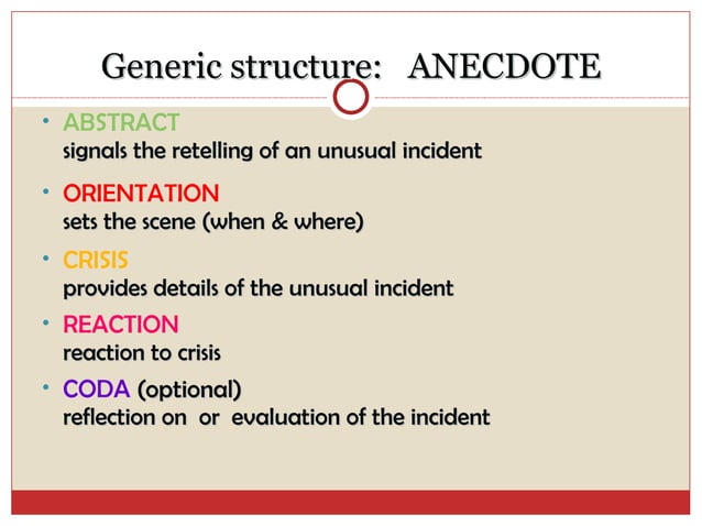 Anecdote | PPT