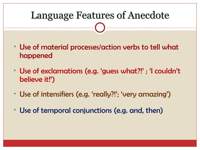 Anecdote | PPT