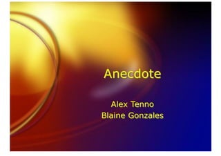 Anecdote | PDF