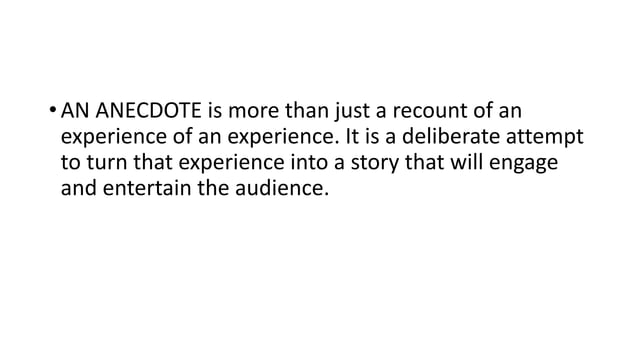 ANECDOTE, story of my life, my daily .pptx | Free Download
