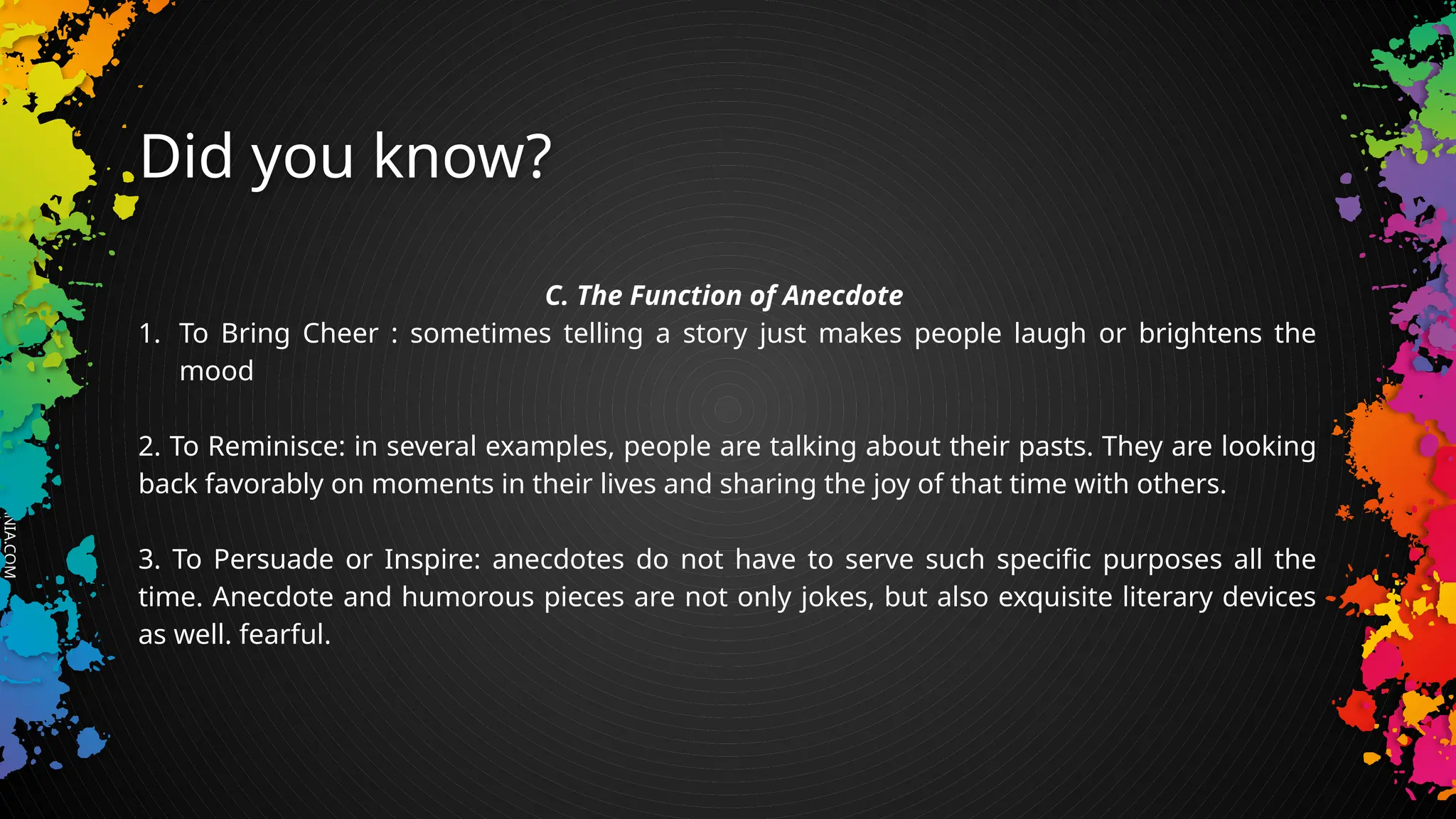 a part of literal reading (Anecdote text) | PPTX