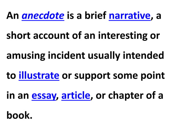 Anecdote | PPTX