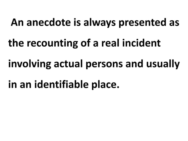 Anecdote | PPTX