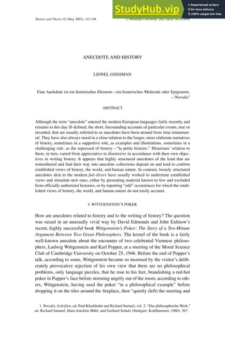 Anecdote And History | PDF | Poker and Professional Gambling | Sports