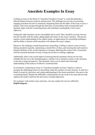 Anecdote Examples In Essay.pdf