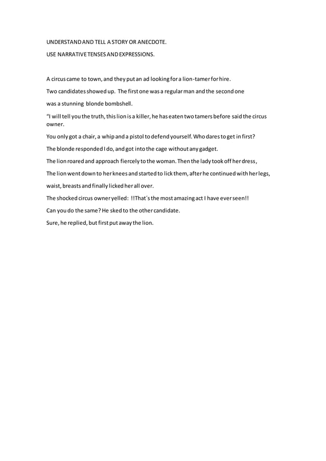 Anecdote or story | DOCX