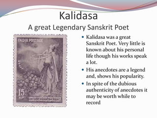 Anecdotes from kalidasa | PPTX