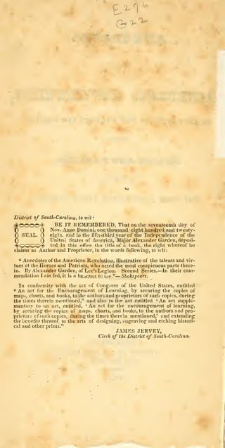 Anecdotes of The American Revolution | PDF